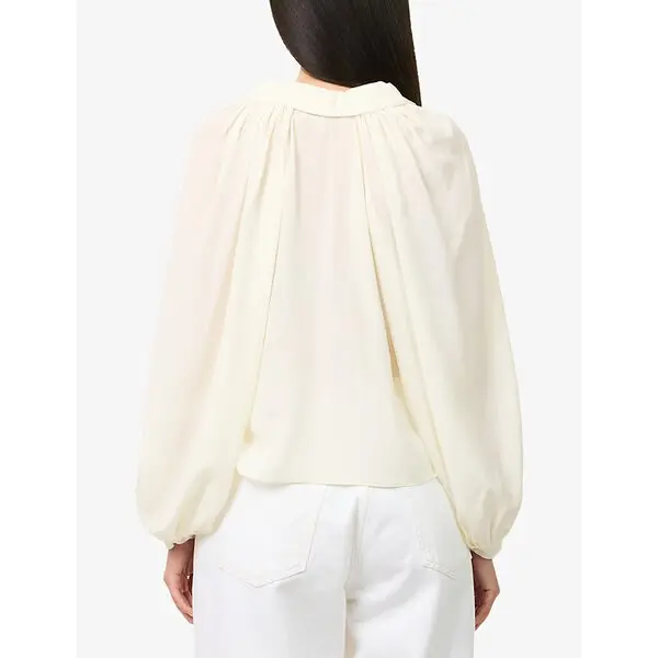FRAME The Gala Collared Silk Shirt
