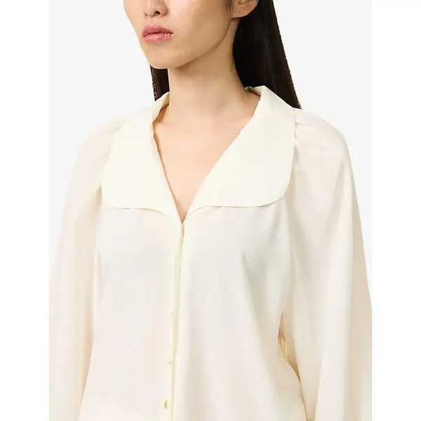 FRAME The Gala Collared Silk Shirt