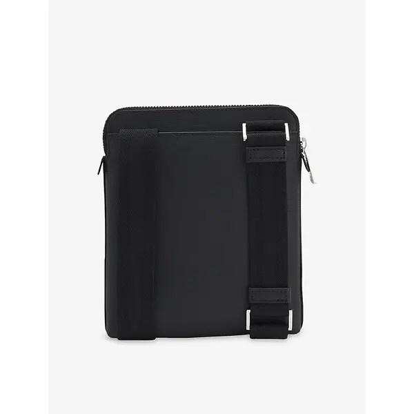 BOSS Logo-deed Leather Cross-body Bag