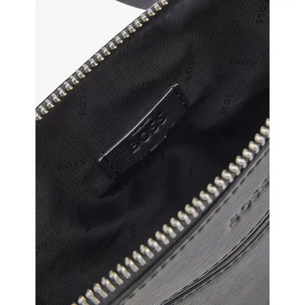 BOSS Logo-deed Leather Cross-body Bag