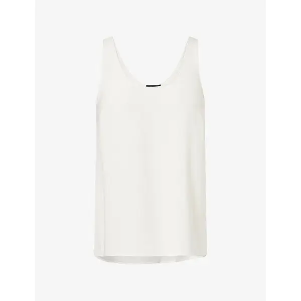 Theory The Scoop Crepe Woven Tank Top