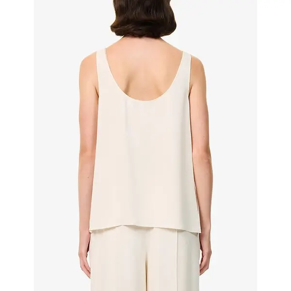 Theory The Scoop Crepe Woven Tank Top
