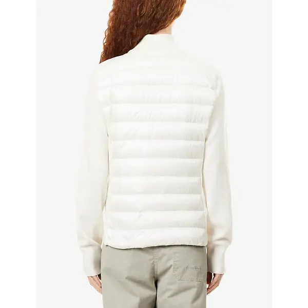 Moncler Hybrid Nylon-wool Down Cardigan