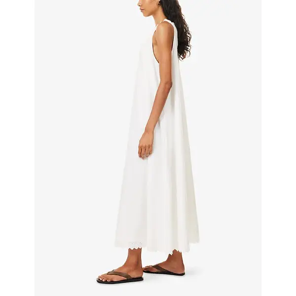 Dissh Annabel Lace-trim Cotton-blend Maxi Dress