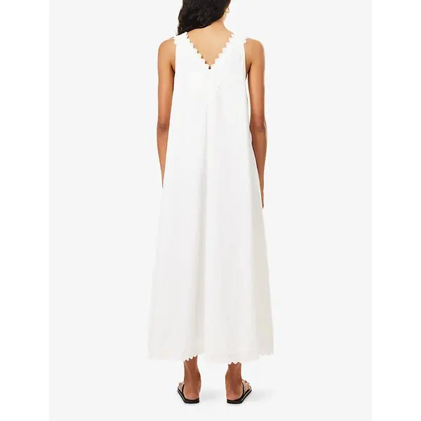Dissh Annabel Lace-trim Cotton-blend Maxi Dress