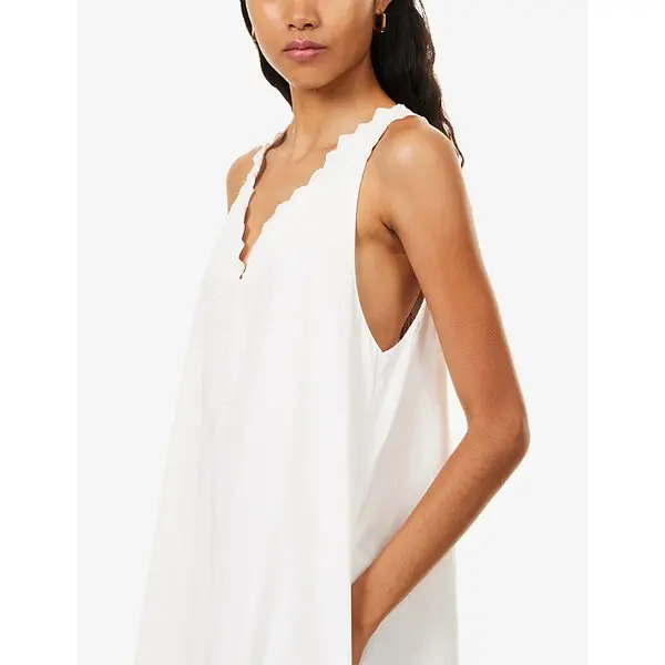 Dissh Annabel Lace-trim Cotton-blend Maxi Dress