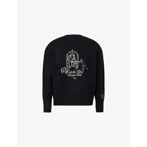 ONLY THE BLIND Embroidered Knitted Jumper
