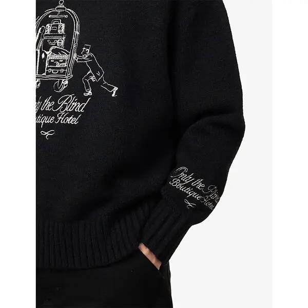 ONLY THE BLIND Embroidered Knitted Jumper