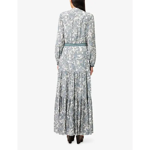 Veronica Beard Paisley-print Silk-blend Maxi Dress
