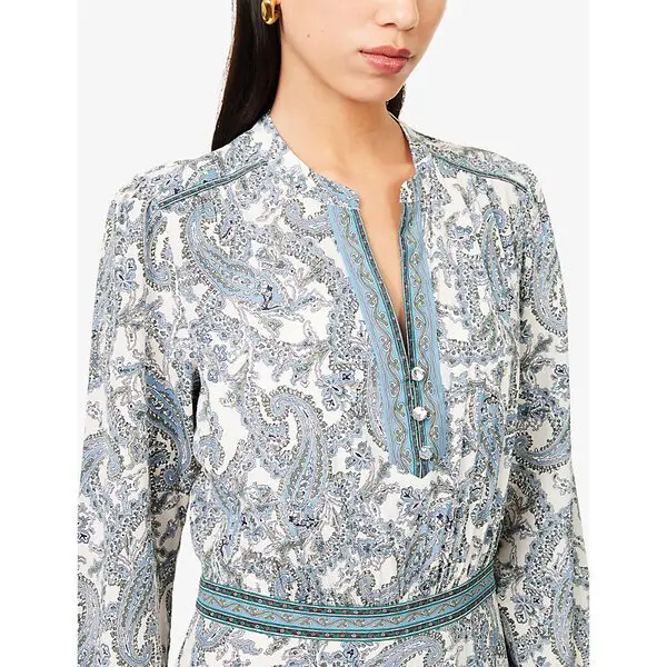 Veronica Beard Paisley-print Silk-blend Maxi Dress