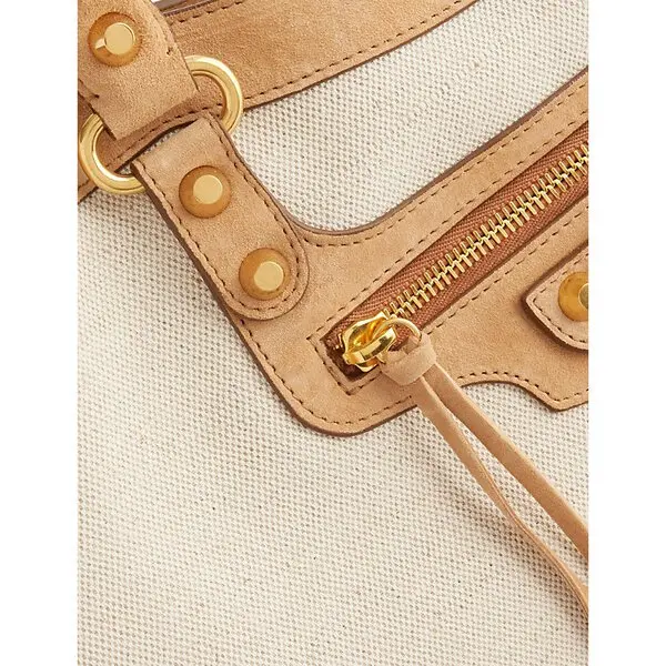 Balenciaga Le City Beach Medium Cotton-canvas Tote Bag - Natural/camel