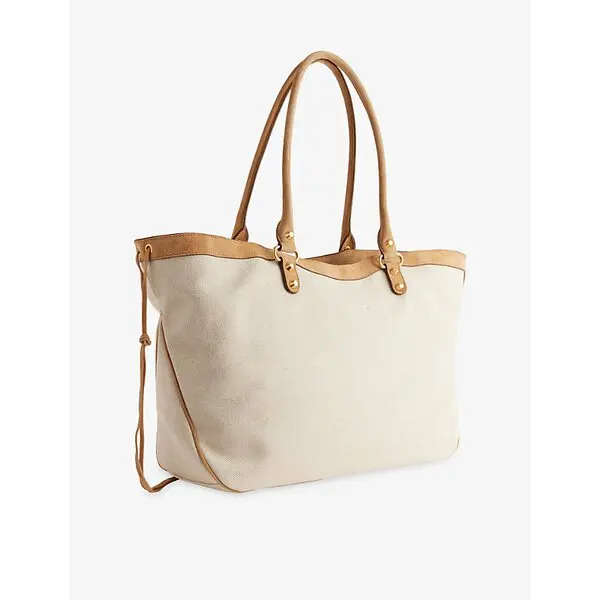 Balenciaga Le City Beach Medium Cotton-canvas Tote Bag - Natural/camel