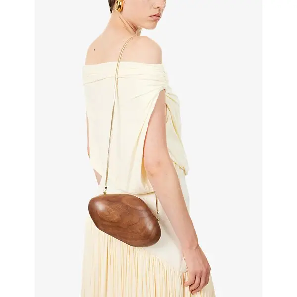AMANU Tokai Wood Clutch Bag