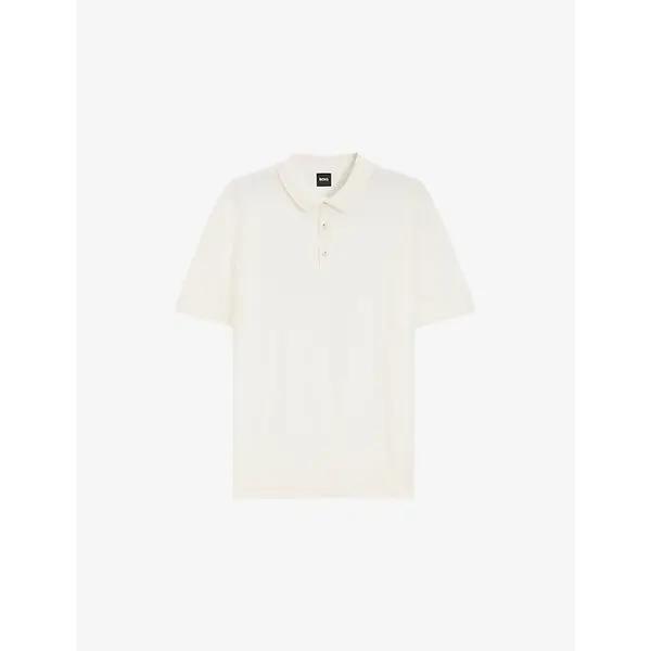 BOSS Jacquard Short-sleeve Knitted Polo Shirt Xxl