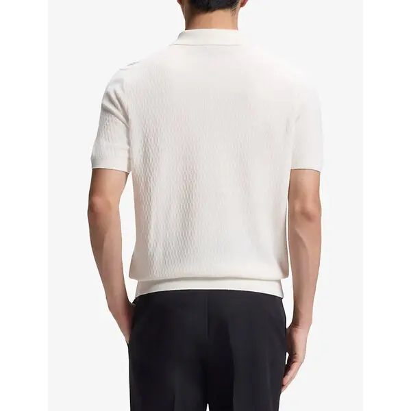BOSS Jacquard Short-sleeve Knitted Polo Shirt Xxl