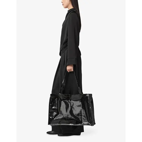 ALLSAINTS Oversized Coated Cotton Tote Bag