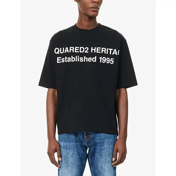 Dsquared2 Heritage Oversized Cotton T-shirt - Black