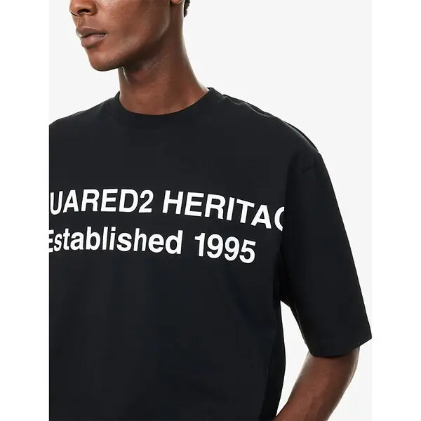Dsquared2 Heritage Oversized Cotton T-shirt - Black