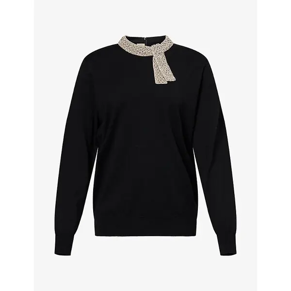 Valentino Garavani Embellished Virgin Wool Jumper