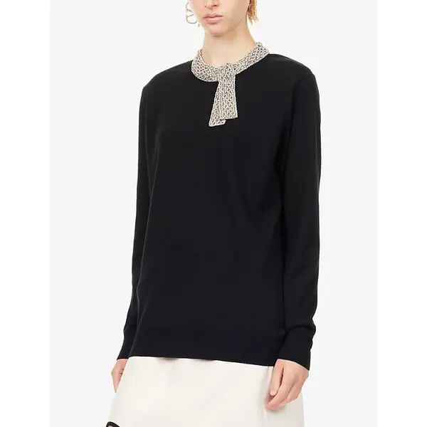 Valentino Garavani Embellished Virgin Wool Jumper