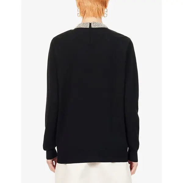 Valentino Garavani Embellished Virgin Wool Jumper