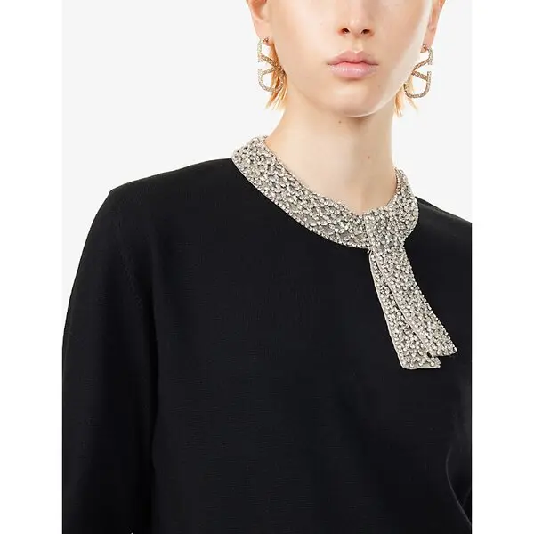 Valentino Garavani Embellished Virgin Wool Jumper