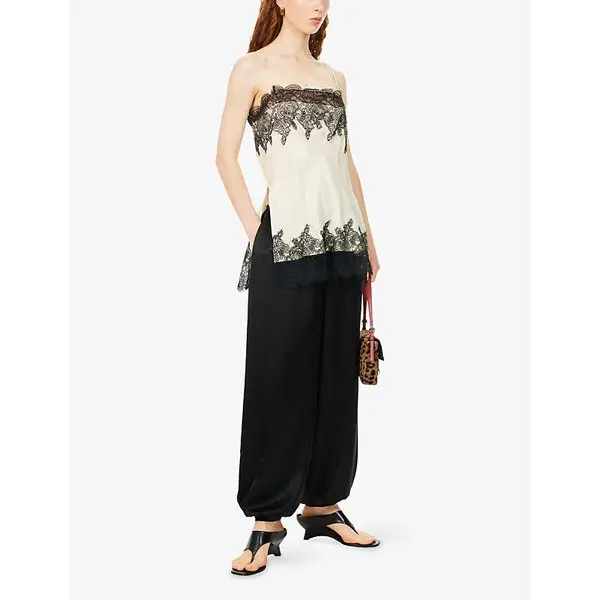 REFORMATION Balloon-leg Satin Trousers