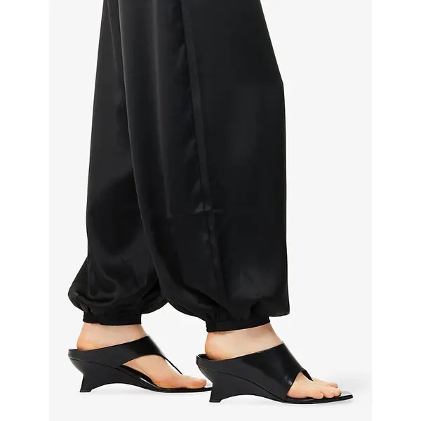 REFORMATION Balloon-leg Satin Trousers