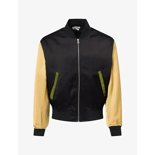 JW Anderson Color-block Silk And Satin Bomber Jacket