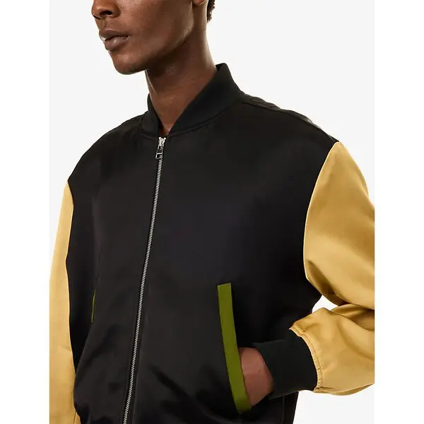 JW Anderson Color-block Silk And Satin Bomber Jacket