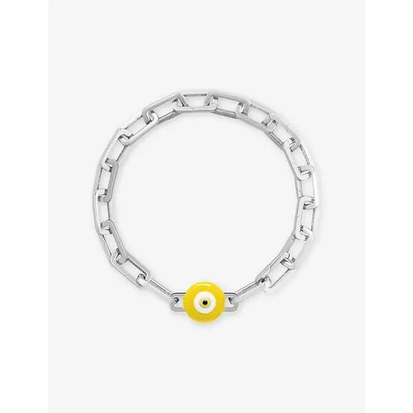 POUBEL Evil Eye Sterling Silver And Enamel Charm