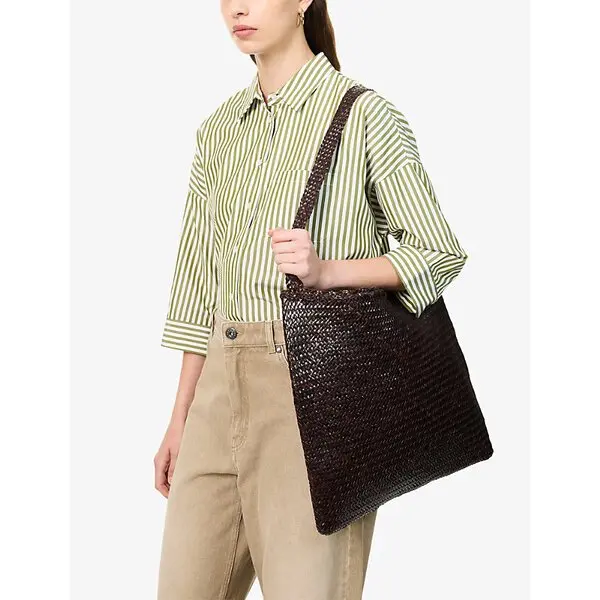 Dragon Diffusion Ars Woven Leather Tote Bag