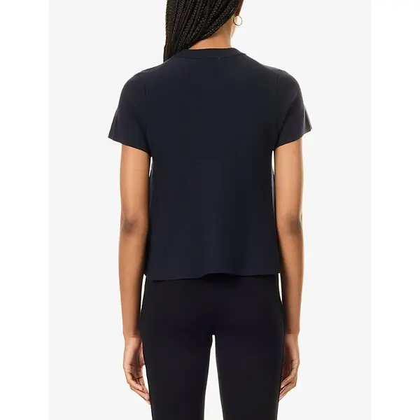 ME+EM Swing Short-sleeve Knitted Wool-blend Top