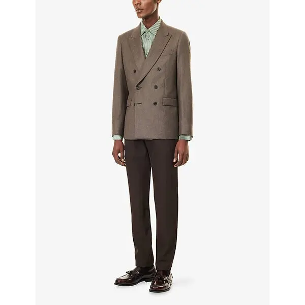 Paul Smith Double-breasted Wool And Cashmere-blend Blazer