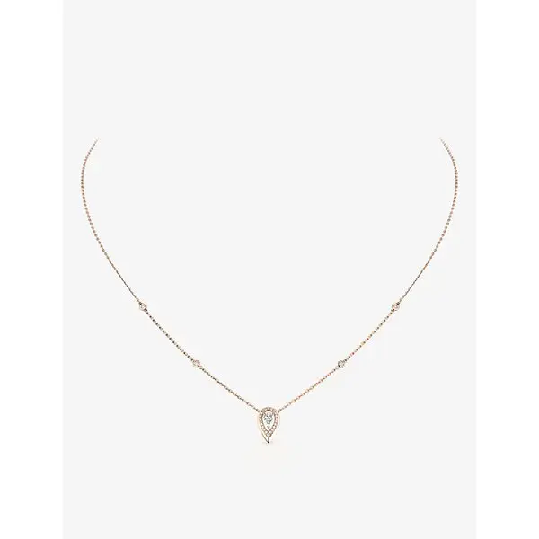 Messika 18k Gold And Diamond Pendant Necklace - Pink