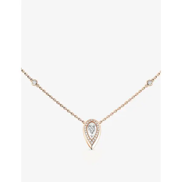Messika 18k Gold And Diamond Pendant Necklace - Pink