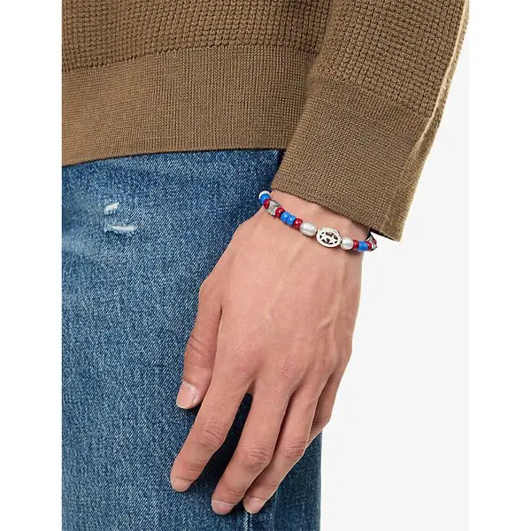 TWOJEYS Sunrise Beaded Superstar Sterling Silver-plated Brass Bracelet