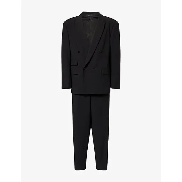 Giorgio Armani Single-breasted Peak-lapel Virgin-wool Suit