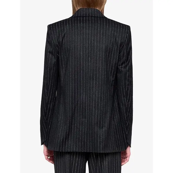 Zadig&Voltaire Valser Shimmer-stripe Single-breasted Blazer