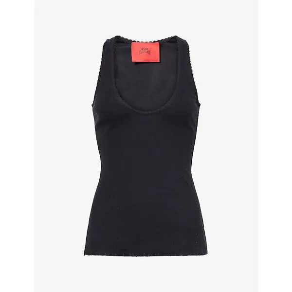 DILARA FINDIKOGLU Ribbed Stretch-cotton Tank Top