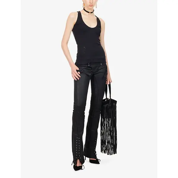 DILARA FINDIKOGLU Ribbed Stretch-cotton Tank Top