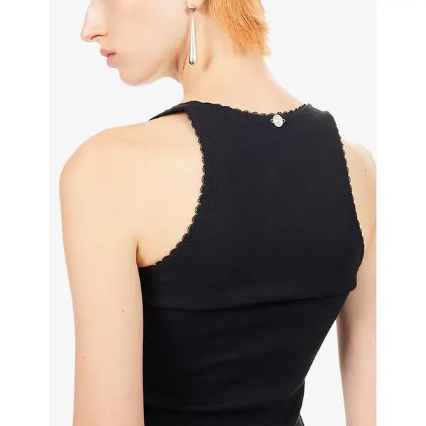 DILARA FINDIKOGLU Ribbed Stretch-cotton Tank Top