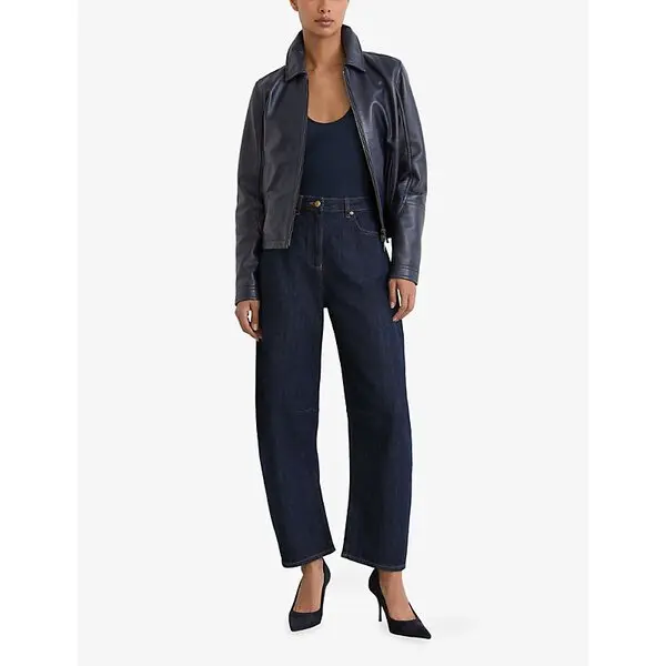 REISS Barrel-leg Denim Jeans
