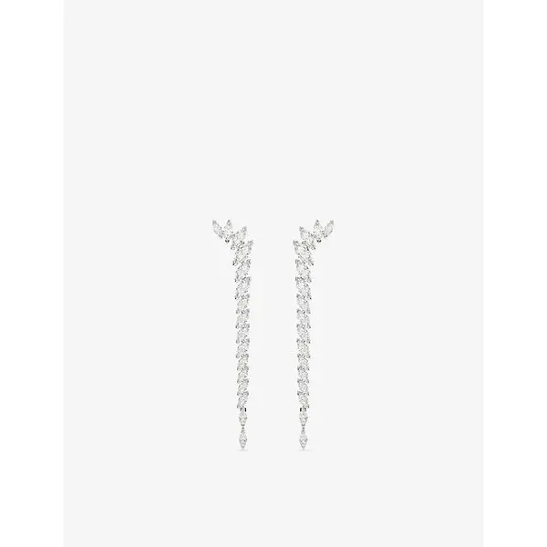 SWAROVSKI Mesmera Rhodium-plated Cubic Zirconia Drop Earrings - Silver