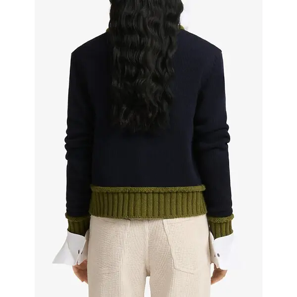 Marni Contrast-trim Wool-blend Cardigan