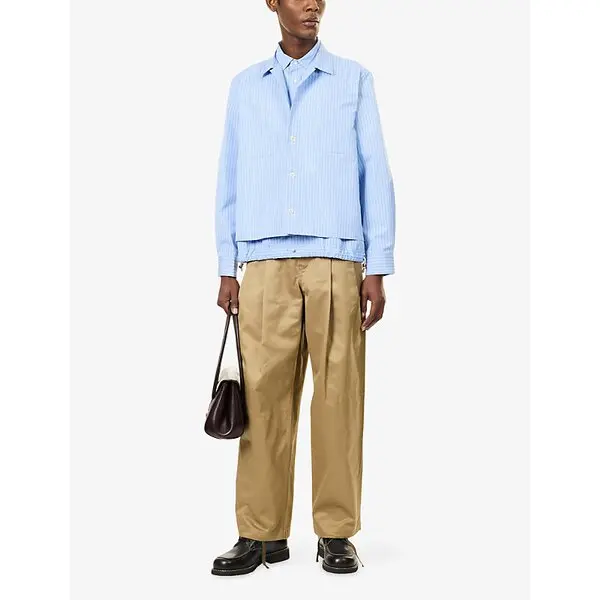 Sacai Striped Cotton-blend Shirt
