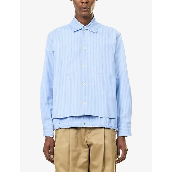 Sacai Striped Cotton-blend Shirt