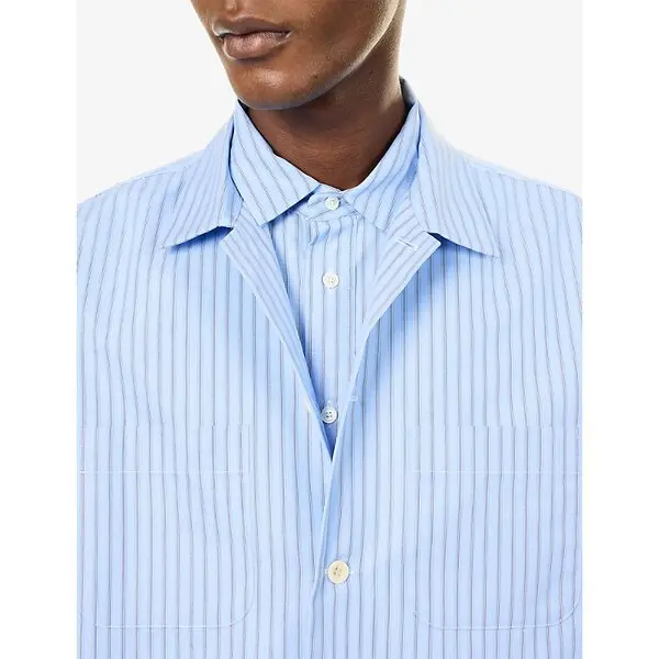 Sacai Striped Cotton-blend Shirt