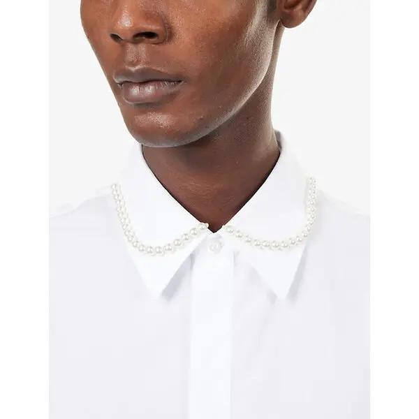 Simone Rocha Pearl-embellished Cotton Shirt