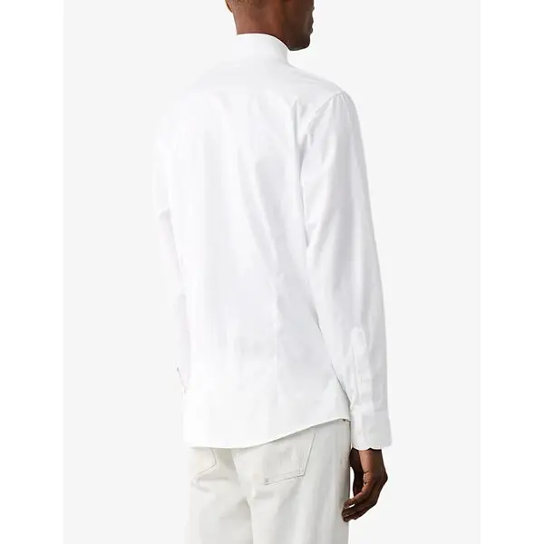 HACKETT Formal Tailored-fit Long-sleeve Cotton Shirt